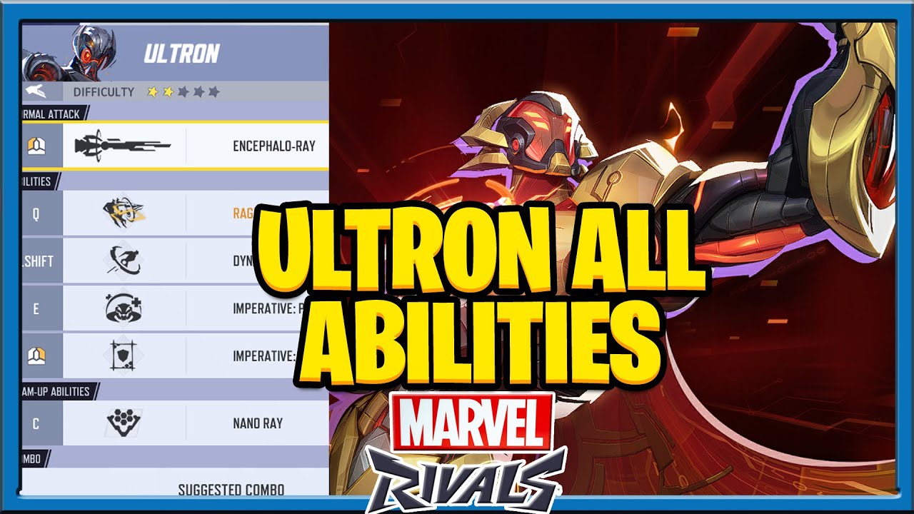 Marvel Rivals Ultron Gameplay : All Abilities Breakdown and Team up ...