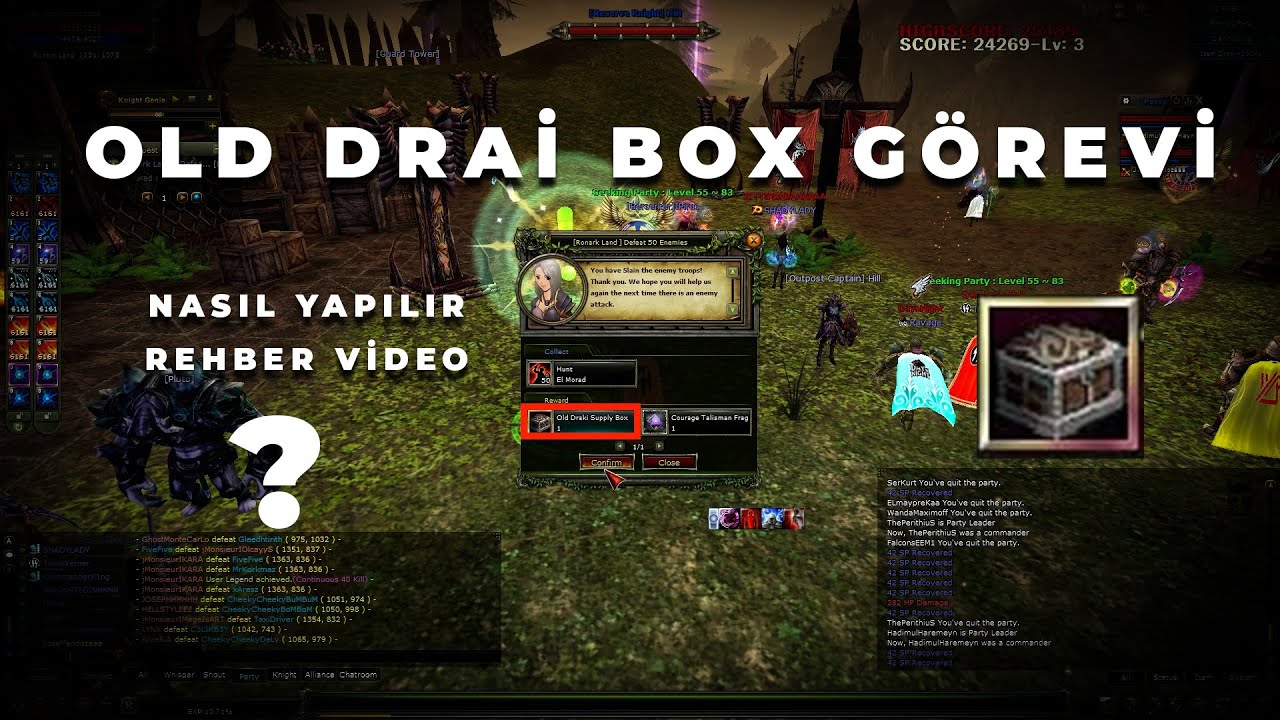 Old Draki Box Görevi Nasıl Yapılır | Knight Online | #50kill #pandora # ...