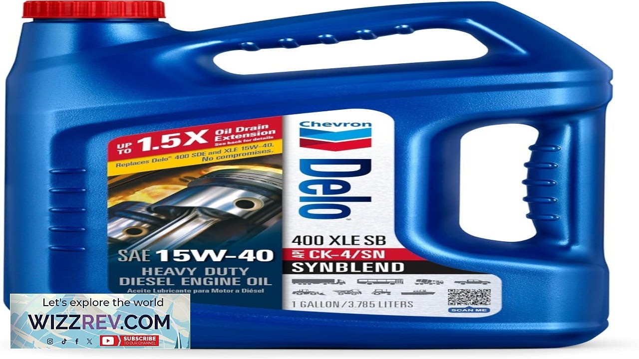 Delo 400 XLE Heavy Duty Synblend Diesel Engine Oil 15W 40 1 Gallon ...