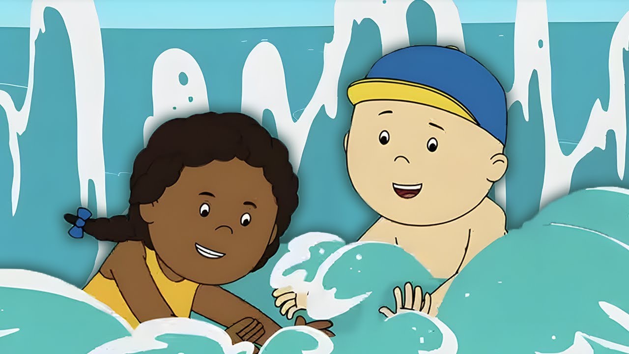 Splashing in the Sea | Caillou's New Adventures - YouTube