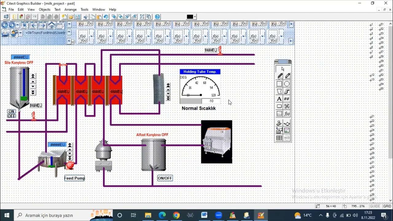 Vijeo Citect SCADA Süt Prosesi Kısım2 - YouTube