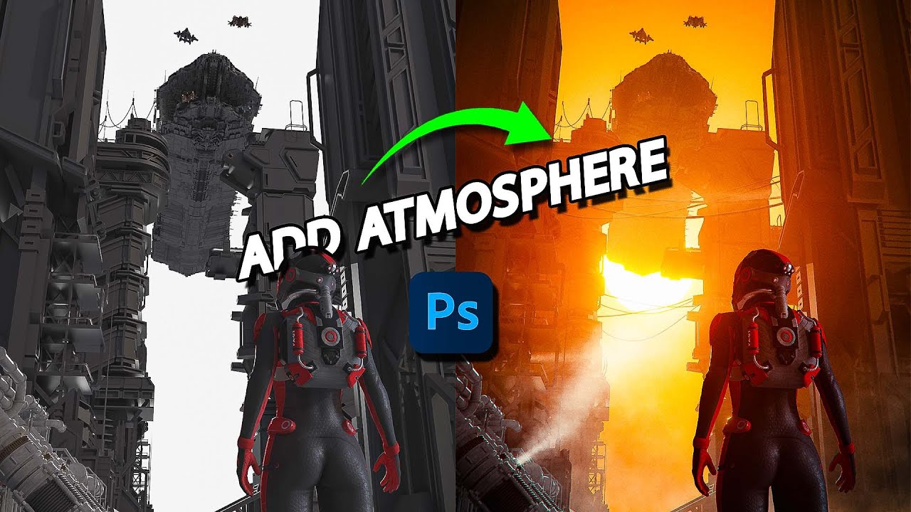 Atmosphere effect in Photoshop - YouTube