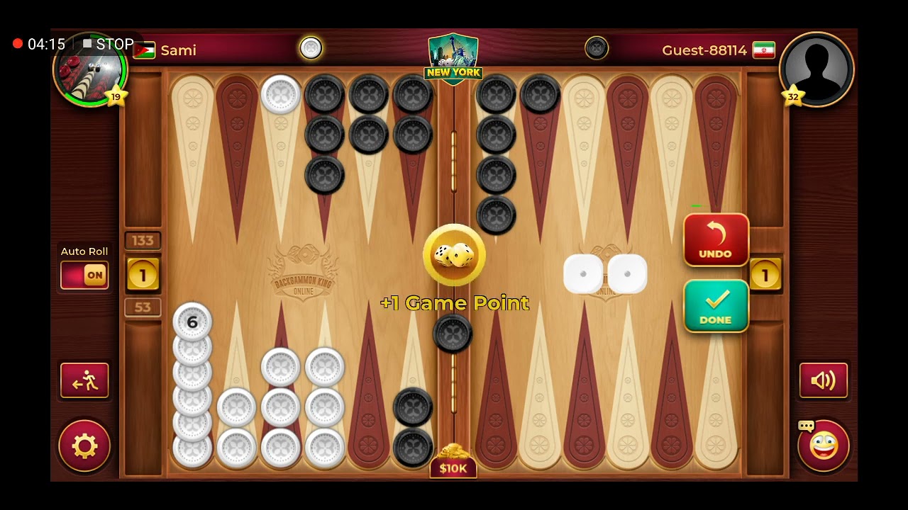 backgammon game #55 مباراة طاولة / طاولي - YouTube