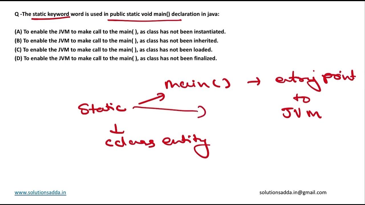 NIC-NIELIT STA 2020 | OOPS | STATIC | JAVA| MAIN FUNCTION | NIC TEST ...
