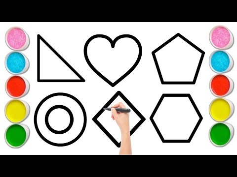2D And 3D Shapes Colors, Learn Shape Draw, Circle Toddlers Nursery ...