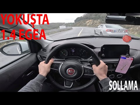 1.4 EGEA YOKUŞTA ÇEKİYOR MU ? FİAT EGEA 1.4 FİRE 95 HP İLE SOLLAMA YAPMAK |  YAĞ YAKMA | POV TEST