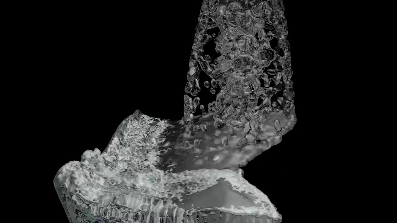 Water simulation - Fluid 3d dynamic - Flüssigkeitssimulation - motion ...