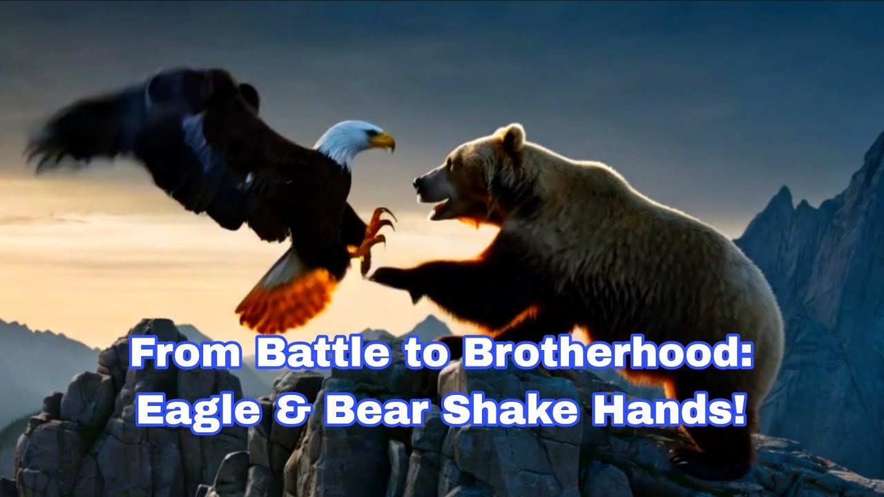 Epic Showdown Turns Friendship: Colossal Eagle and Grizzly Bear Shake ...