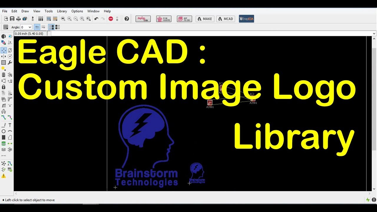Eagle CAD : Making a Custom Image Logo Library to put on PCB - YouTube