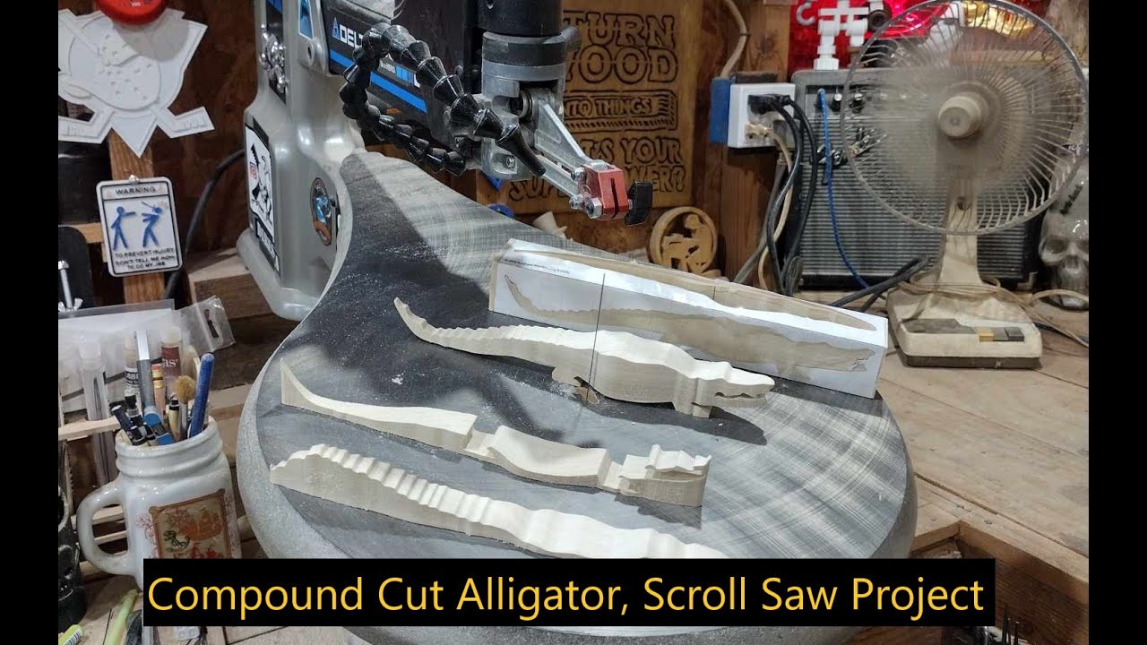 Compound Cut Alligator, Scroll Saw Project - YouTube