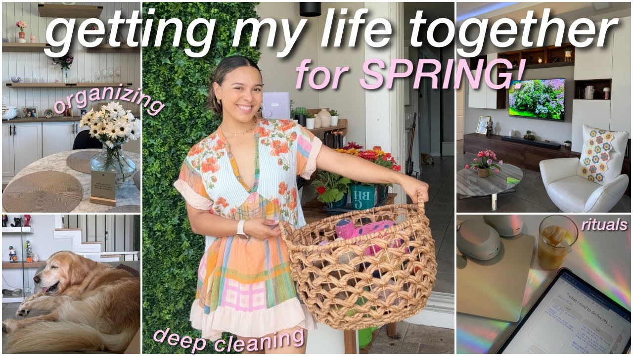 REALISTIC SPRING RESET DAY | productive vlog cleaning & decluttering my house - YouTube