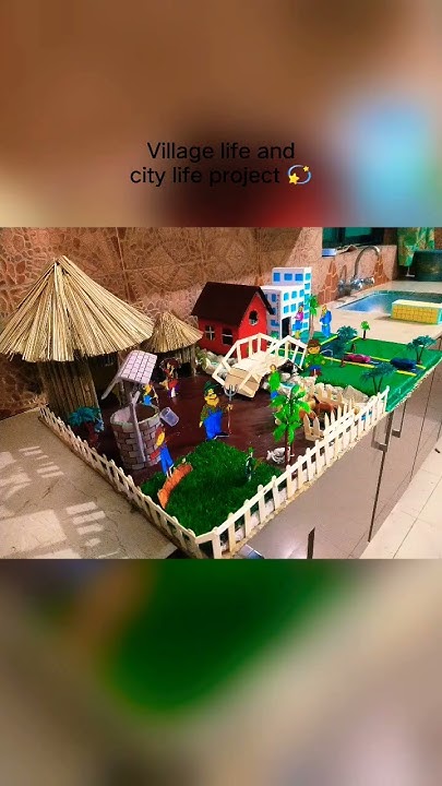 village life and city life project 💫 - YouTube
