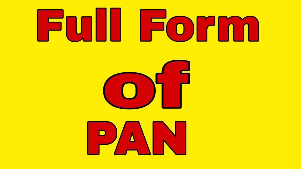 What is the full form of PAN. // full form of PAN - YouTube