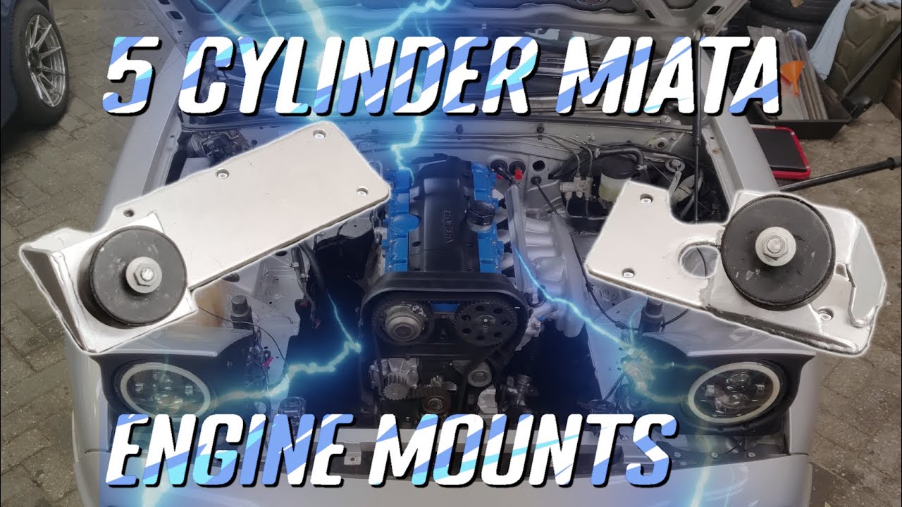 Making custom engine mounts for the Miata 5 cylinder swap - YouTube