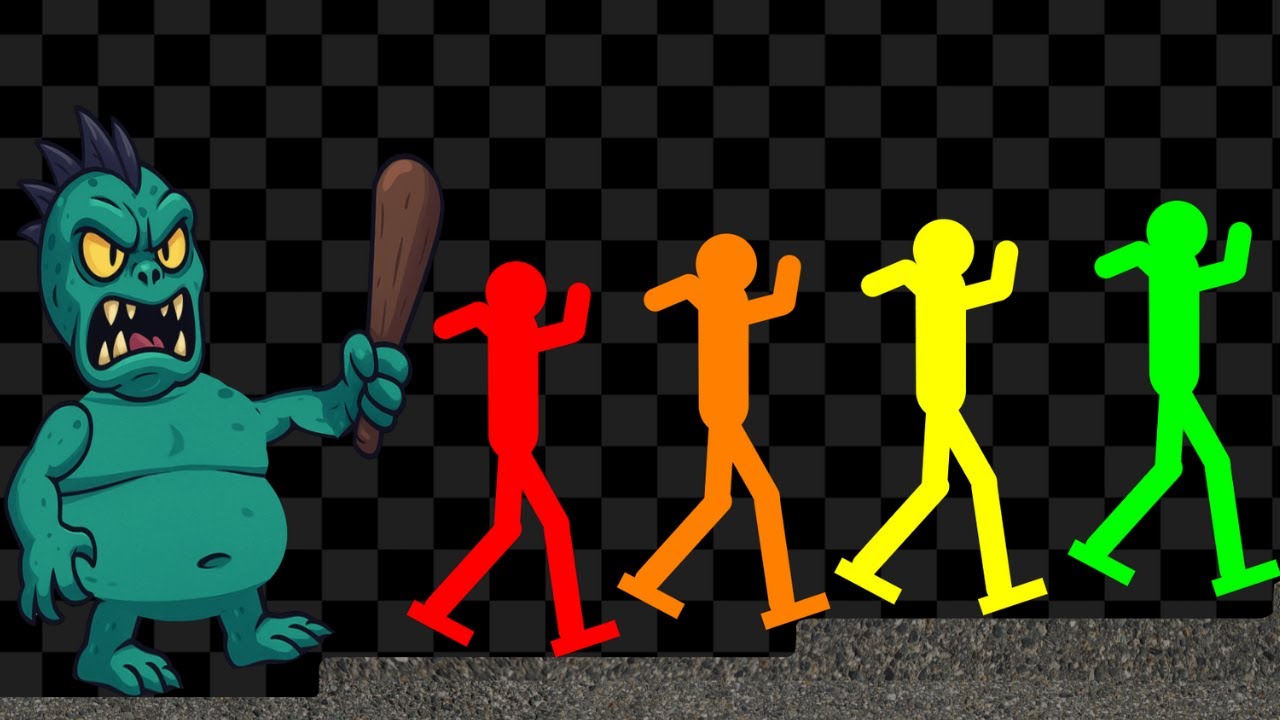 Survival Stickman Race - Run From Fat Monster - YouTube