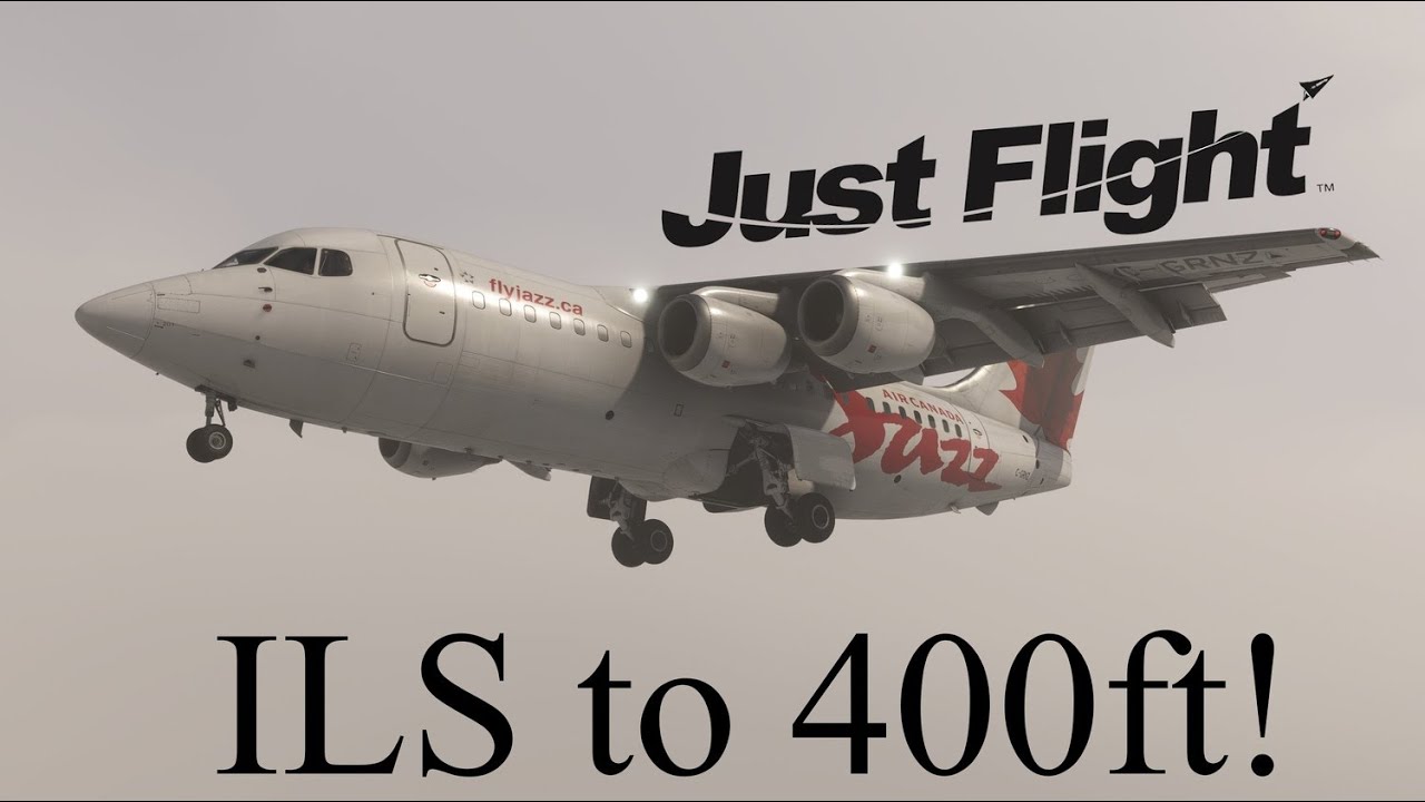 Just Flight BAe-146 visits the rock! - YouTube