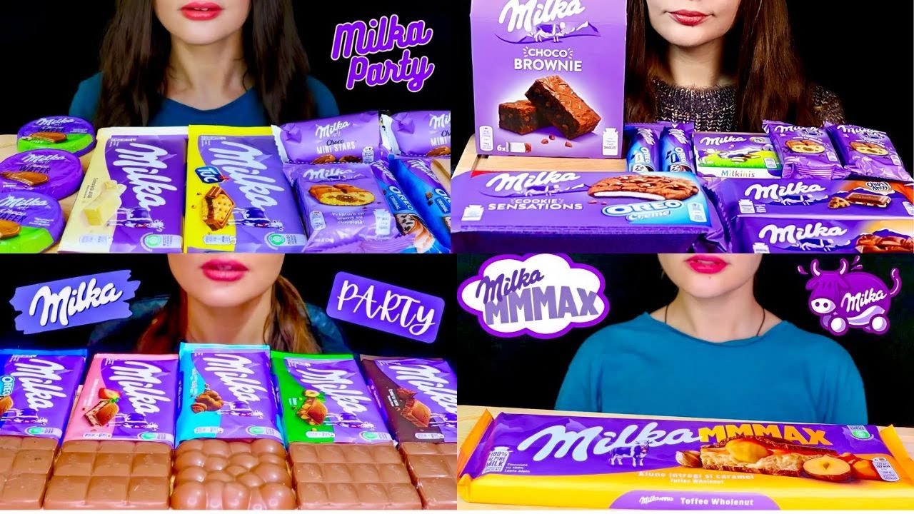 ASMR MILKA CHOCOLATE MUKBANG EATING SOUNDS |COMPILATION - YouTube