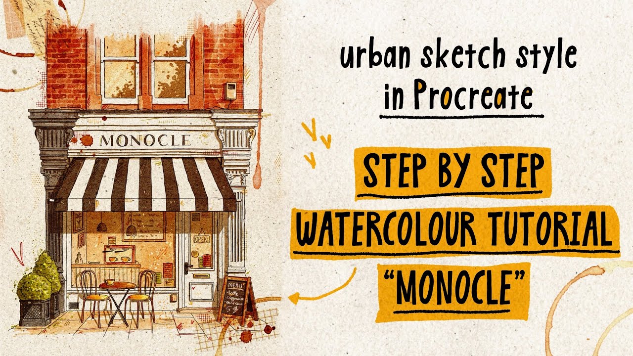 Step by Step Tutorial for Digital Watercolor Drawing In Procreate ...