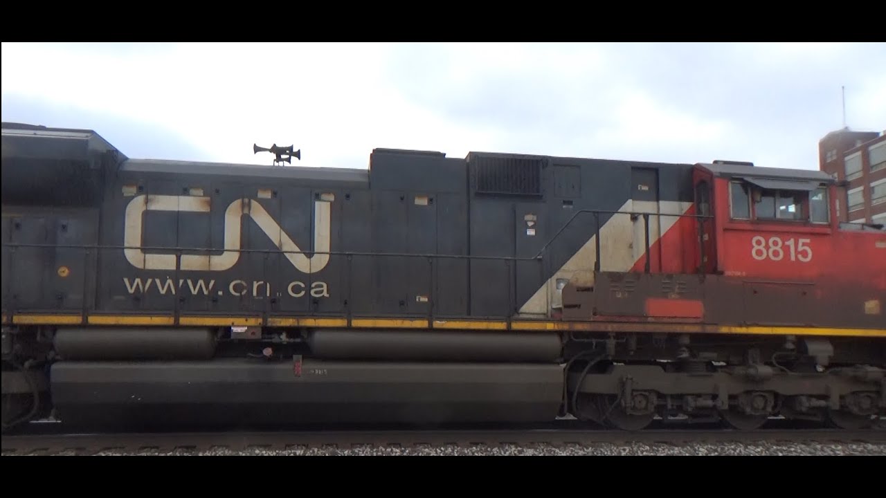 CN Train Z 149 Leading A Very Long Train Battle Creek Michigan 3/6/25 ...