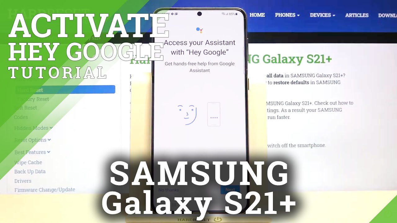 How to Activate Hey Google Samsung Galaxy S21+ - How to use Google ...
