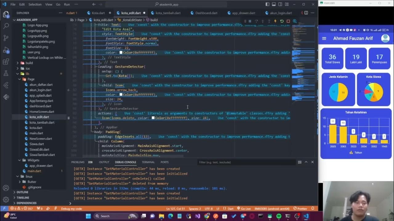 FAST TRACK MOBILE APPS - BAB 4 - FLUTTER - 10 Finishing Edit Kota - YouTube