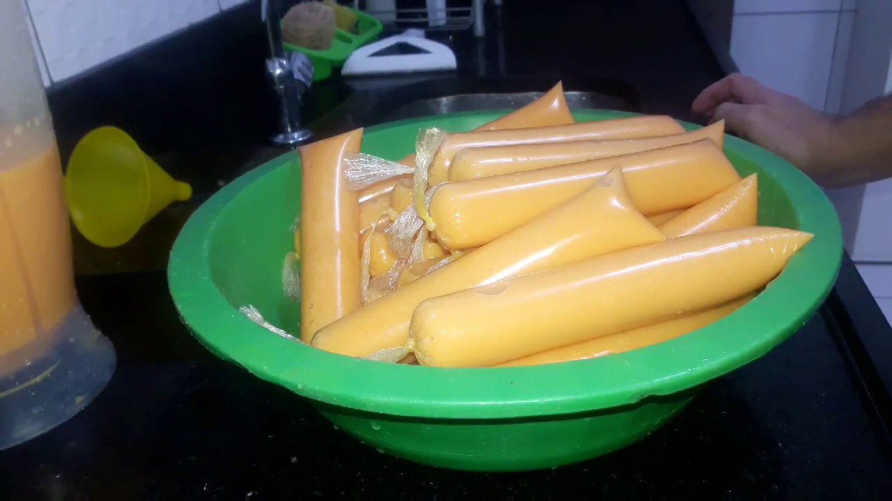 DINDIN DE ABÓBORA COM COCO - DINDIN/SACOLÉ/GELADINHO/RECEITA - YouTube