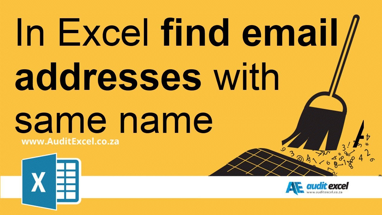Find Email Addresses With Same Name In Excel YouTube Find Email Addresses With Same Name In Excel YouTube