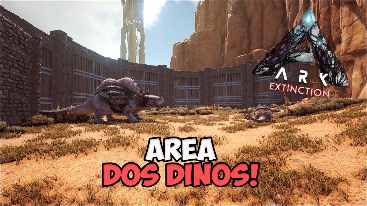 ARK EXTINCTION ep.09 - FIZEMOS O CERCADO DOS DINOS! - YouTube