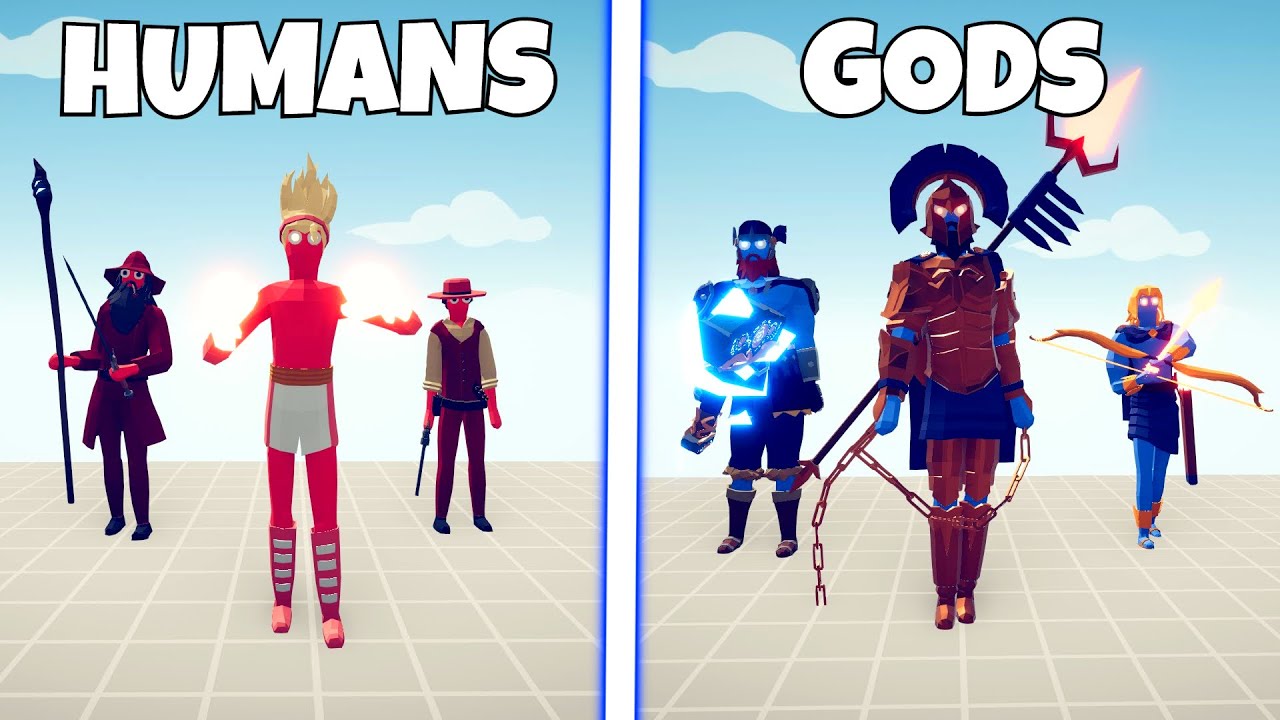 HUMANS vs GODS - TOURNAMENT - Totally Accurate Battle Simulator TABS ...