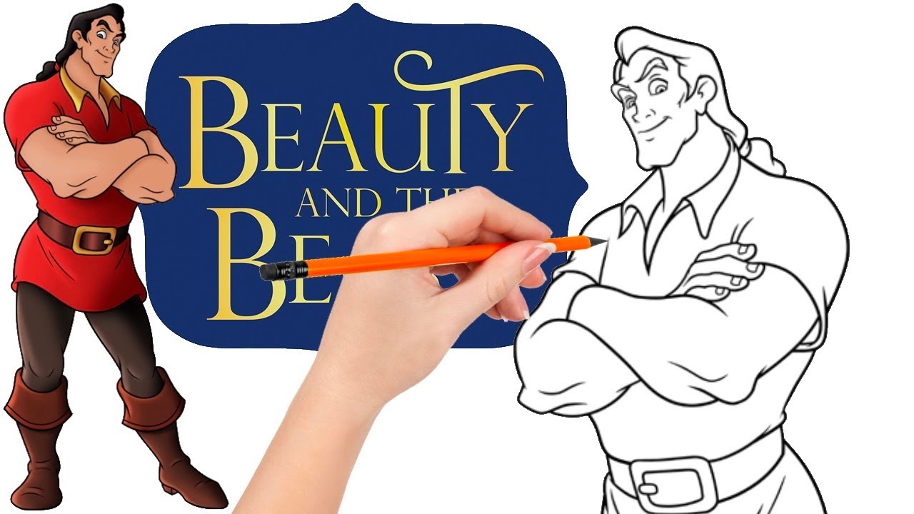How to draw - No one's quite as egotistical as Gaston - Beauty and the ...