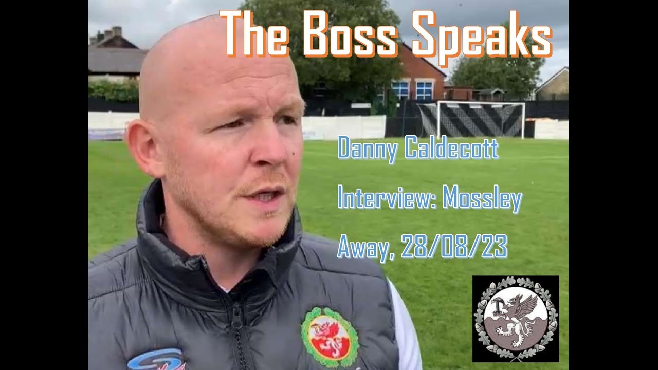 Danny Caldecott, Trafford FC Manager - Interview post Mossley Away ...