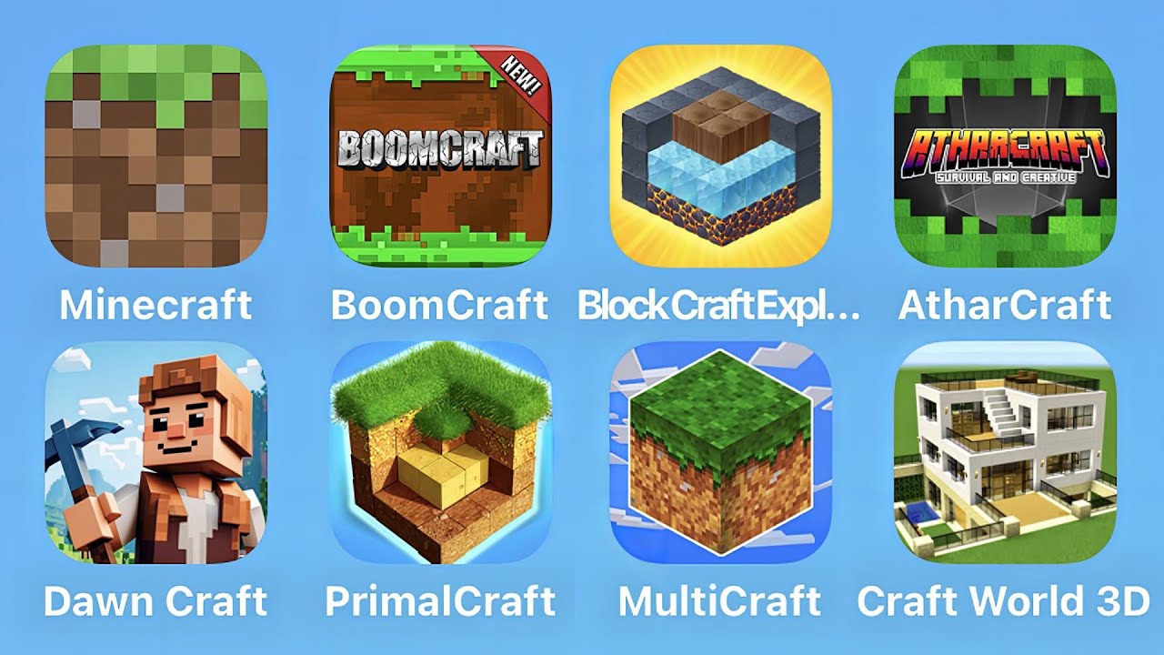 Minecraft, BoomCraft, Block Craft Exploration, AtharCraft, Dawn Craft ...