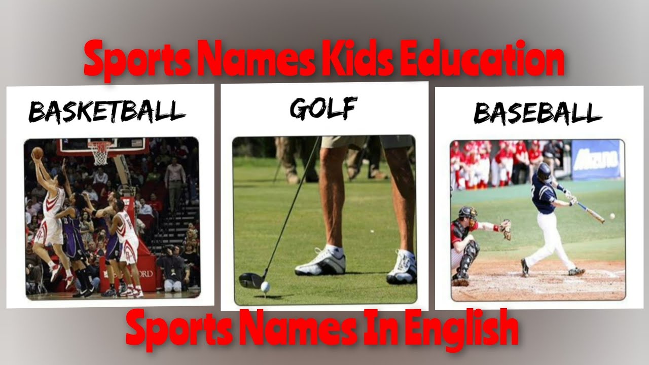 Sports Names||Sports Names In English||Learning sports names ...