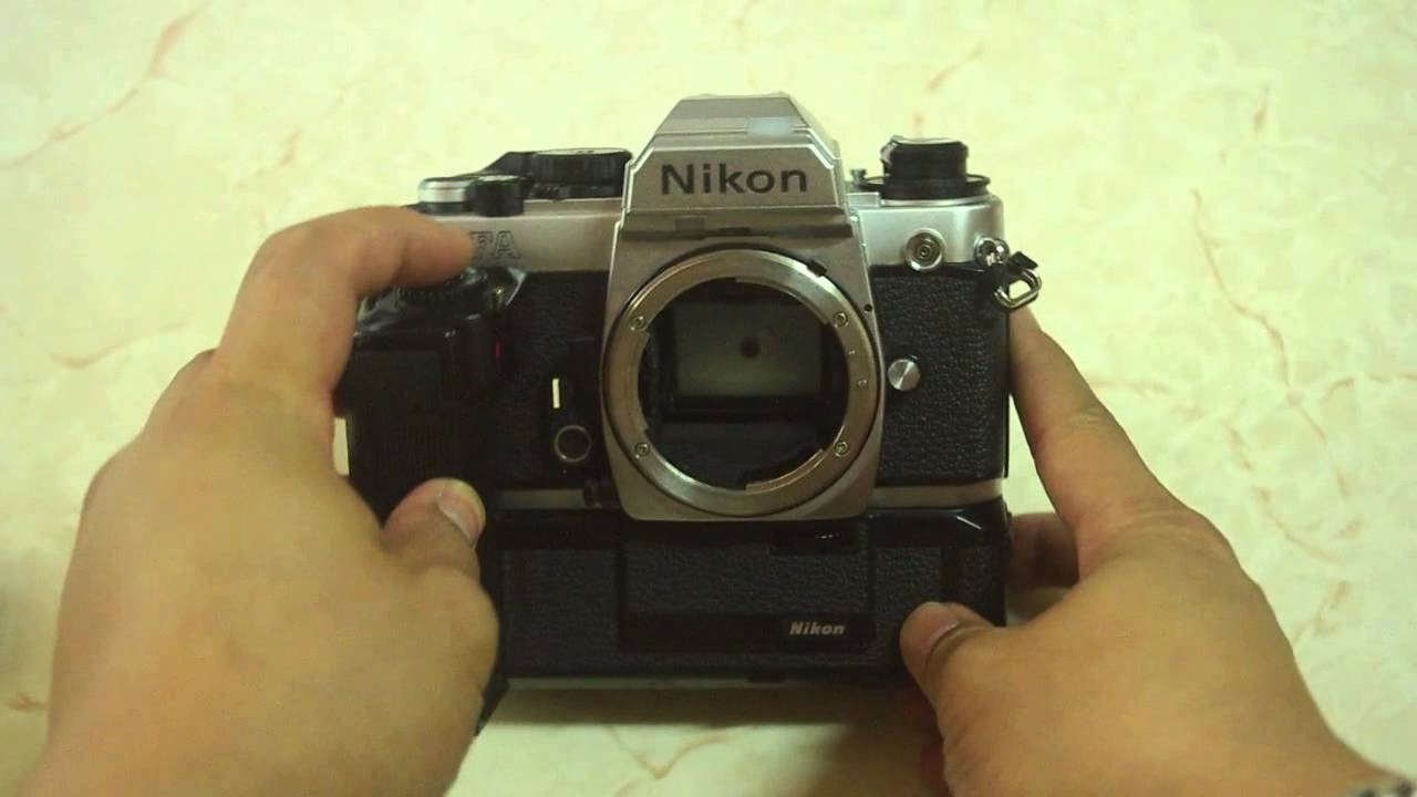 Nikon FA with MD15 motordrive - YouTube