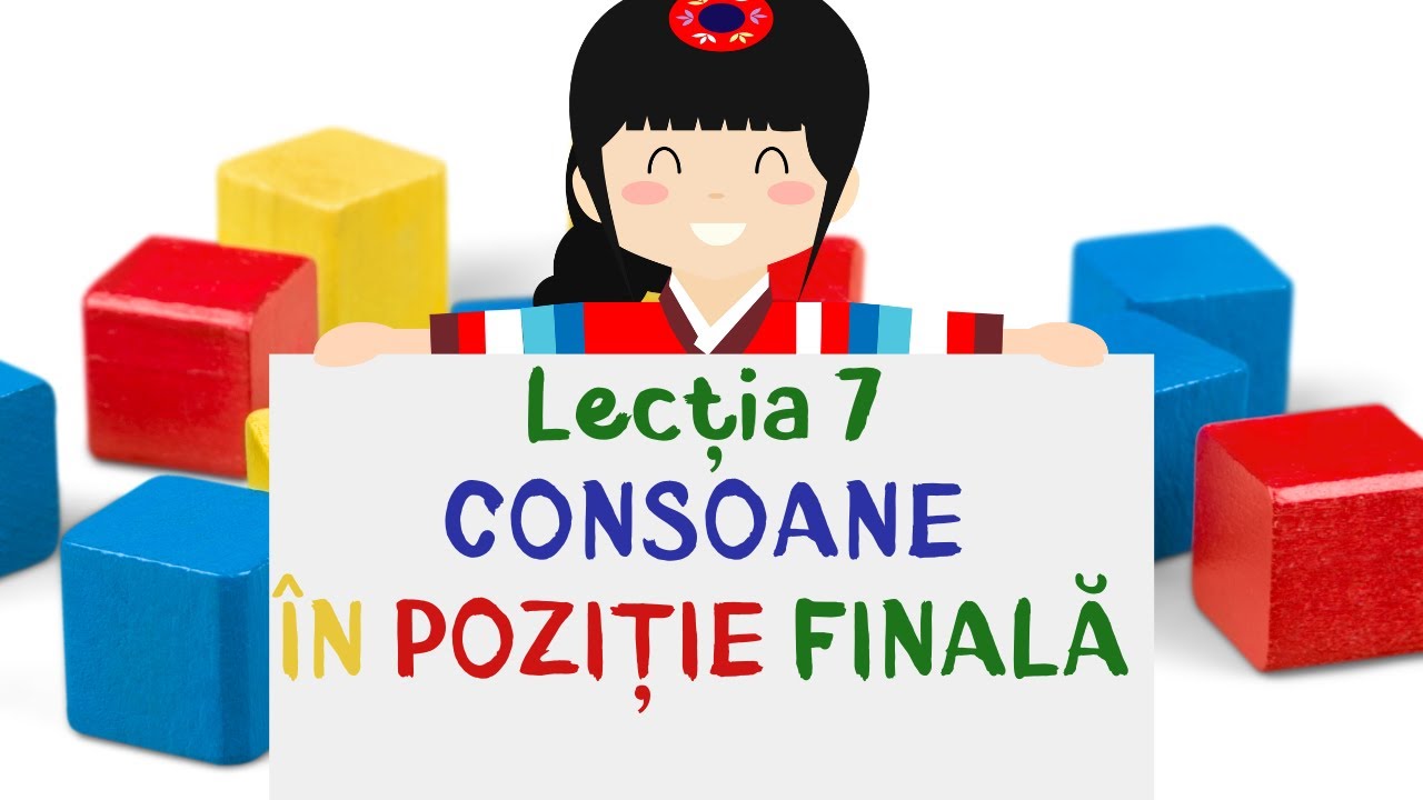 Lectia 7 - Consoane finale (Cursuri de coreeana pentru copii) - YouTube