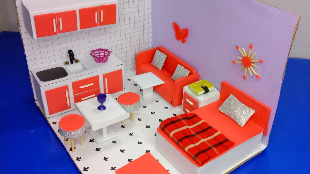 Diy Miniature Cardboard Doll House || Cardboard Craft. - YouTube