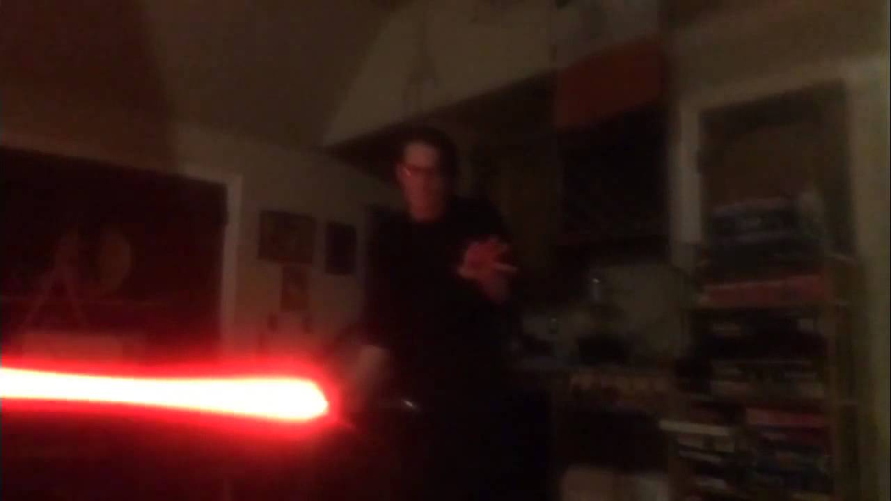 First attempt at a Lightsaber "Force Throw" - YouTube