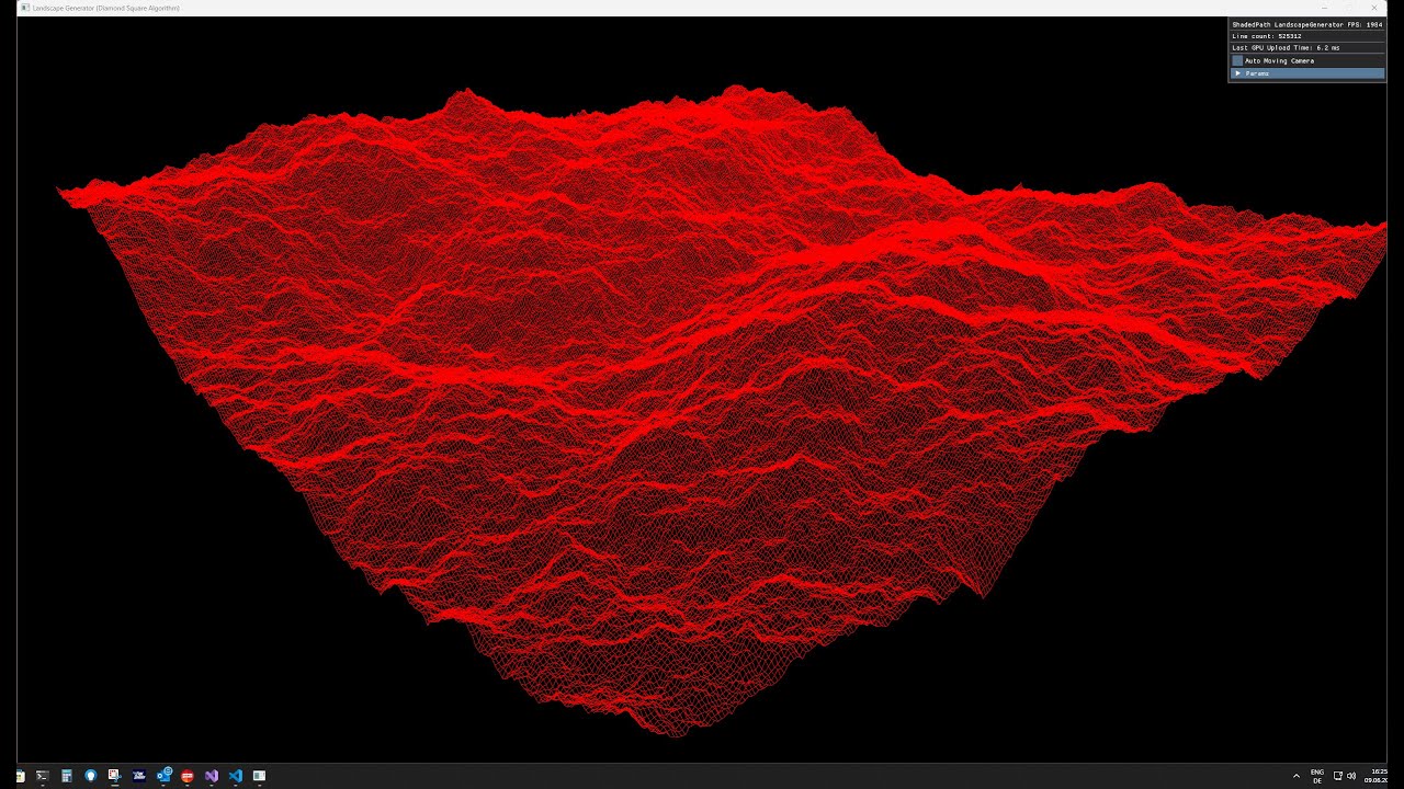 Diamond-square algorithm in ShadedPath engine - YouTube