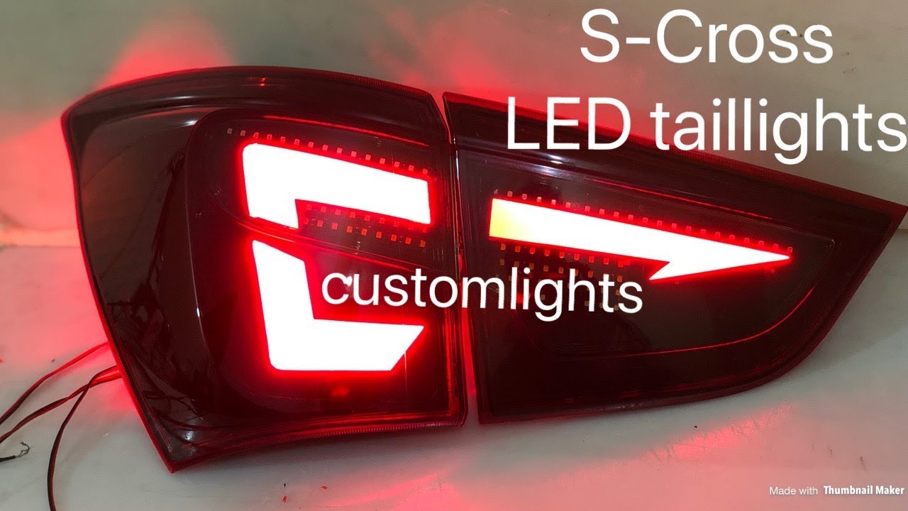 S-Cross LED Taillights by Customlights +919717515210 - YouTube
