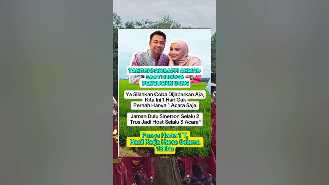VIRAL !! TANGGAPAN RAFFI AHMAD SAAT DIRINYA DITUDUH PENCUCIAN UANG #shorts - YouTube