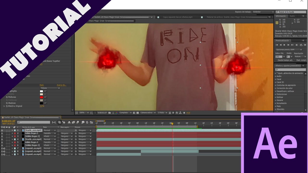 Tutorial Effect Scarlet Witch Chaos Magic - YouTube