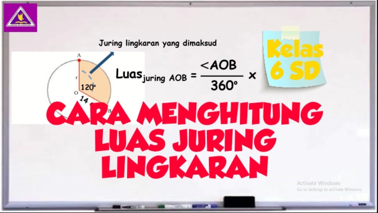 CARA MENGHITUNG LUAS JURING LINGKARAN - YouTube