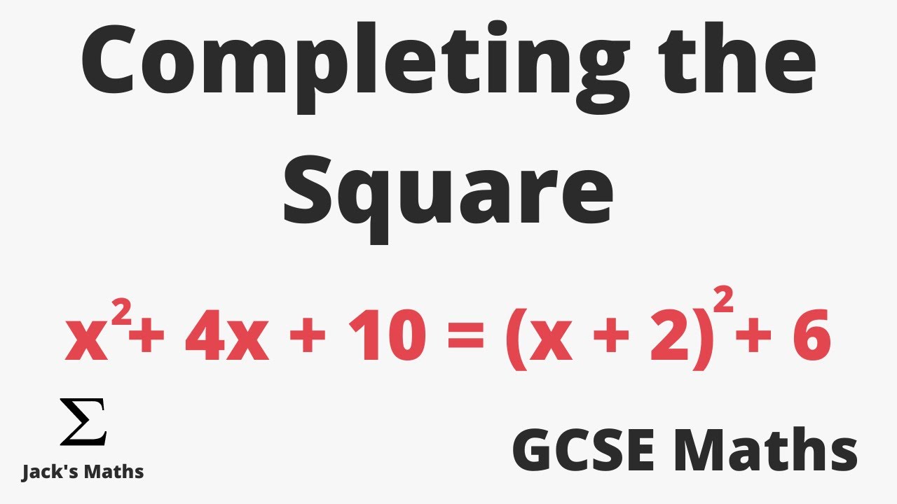 How to Complete the Square | GCSE Maths - YouTube