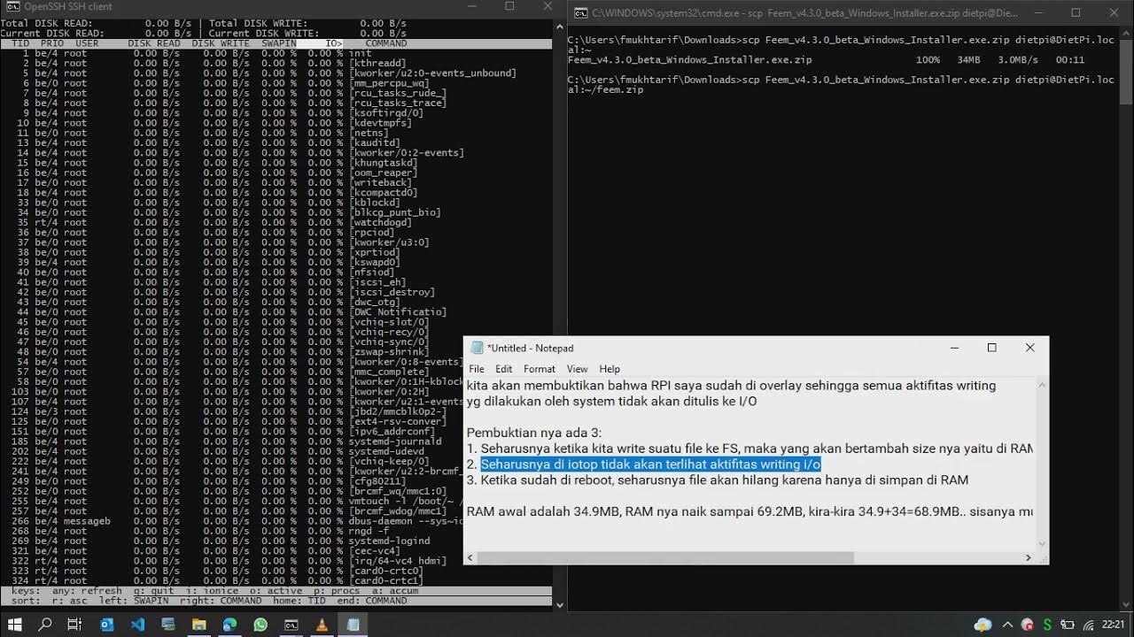 RPI OverlayFS, OS used DietPi (Bukti sudah Read Only) - YouTube