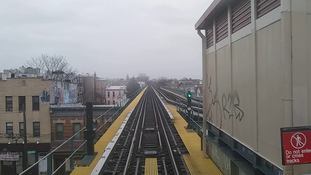 R42 M train RFW (to Metropolitan Av) - YouTube