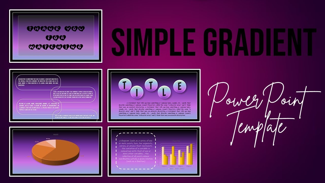 SIMPLE VIOLET GRADIENT PowerPoint TUTORIAL |PPT#41.1| Animated Slide ...