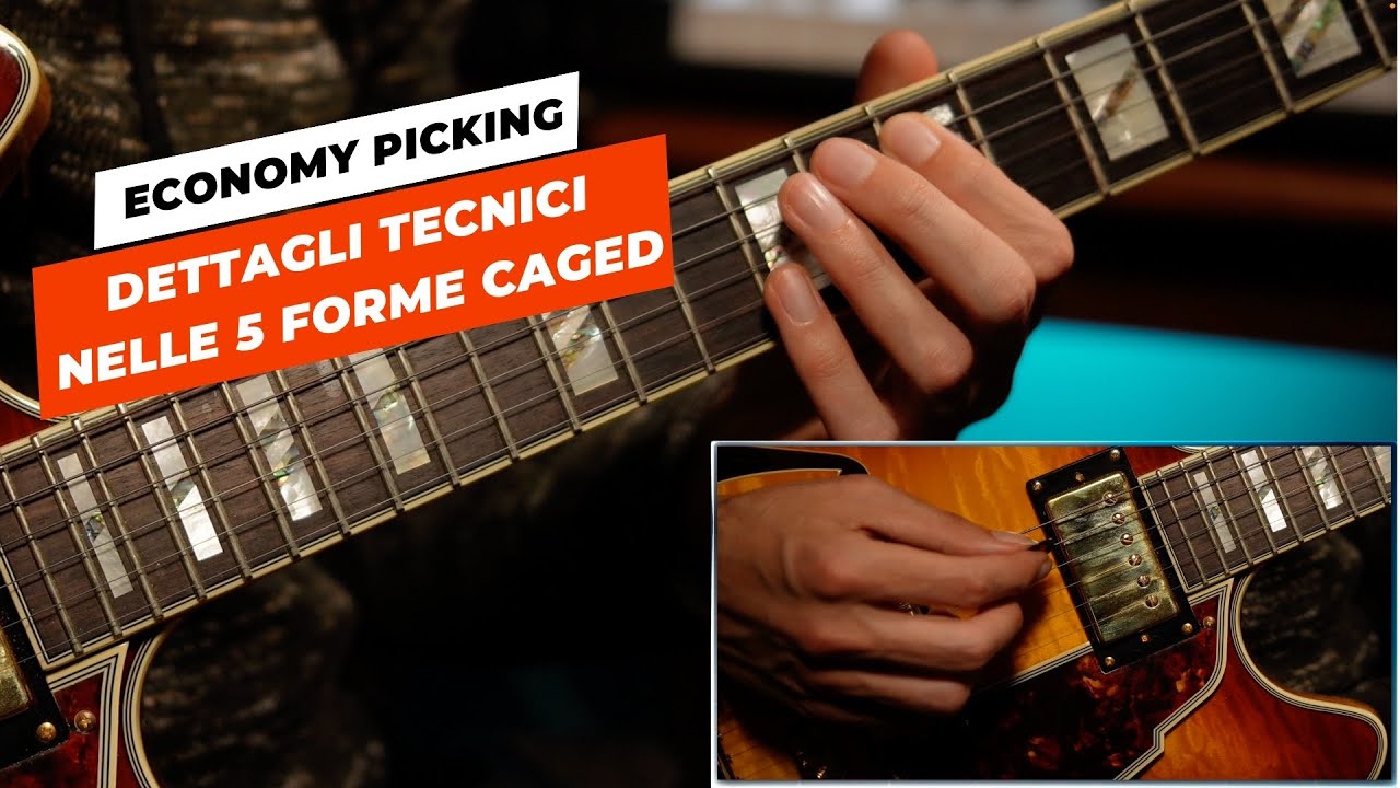 Economy picking nelle 5 forme CAGED - YouTube