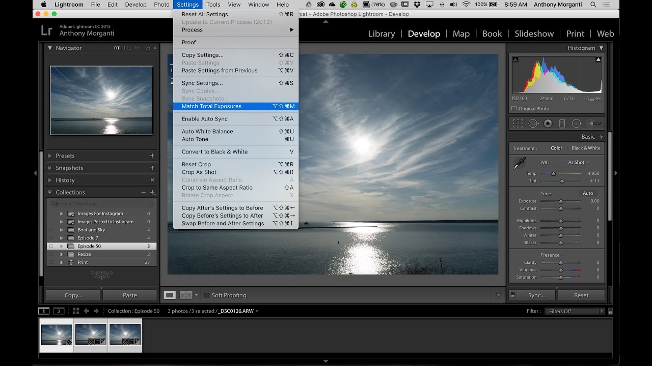 Lightroom Quick Tips - Episode 50: Match Total Exposures - YouTube