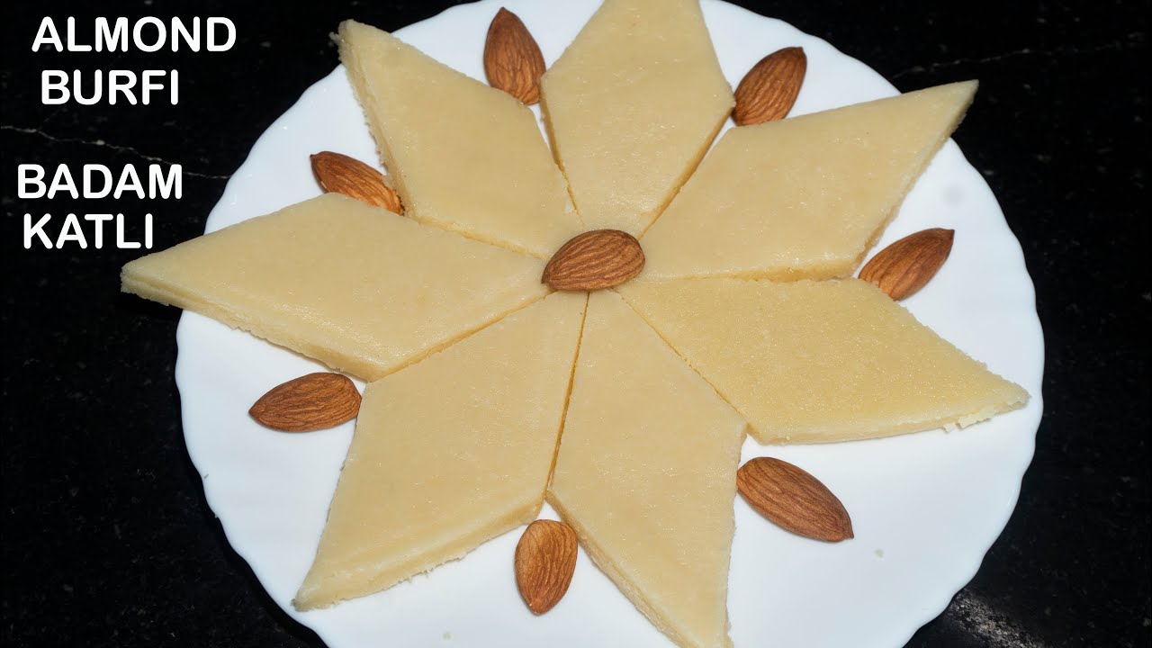 స్వీట్ షాప్ స్టైల్ బాదం కత్లి తేలికైన పద్ధతిలో-Badam burfi recipe-Badam ...