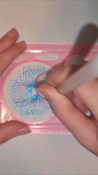 Satisfying ASMR multi gear concentric spirograph with glowing gel pens #asmr #art #spirograph ...
